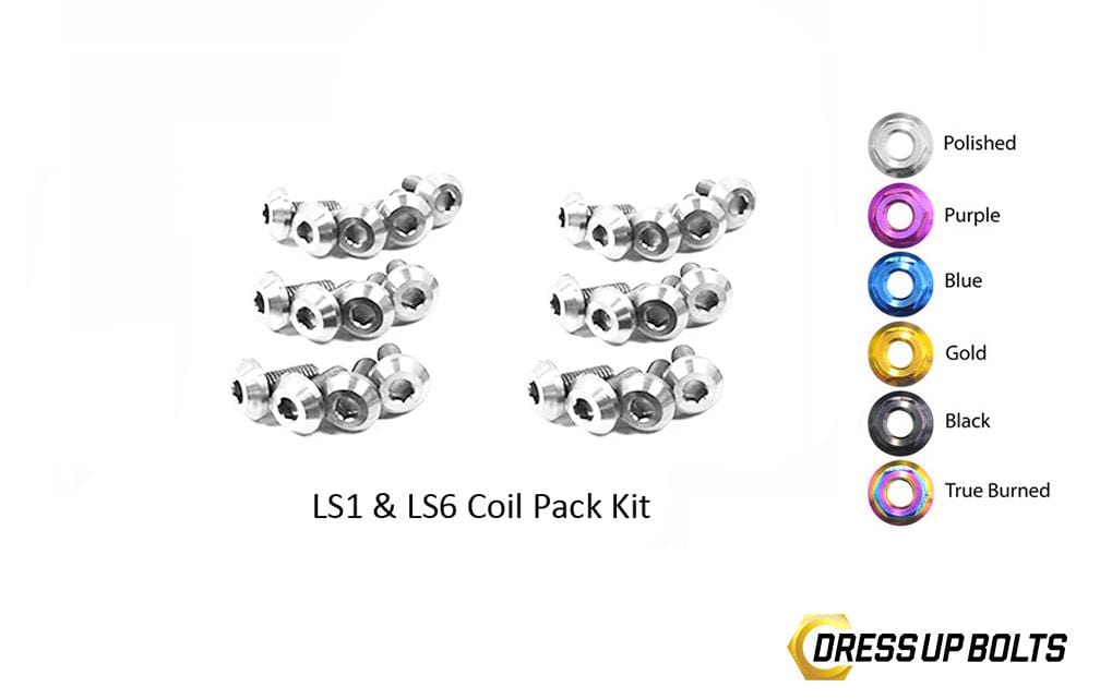 LS1 – LS6 Titanium Dress Up Bolts Coil Pack Kit (Corvette, Camaro ...